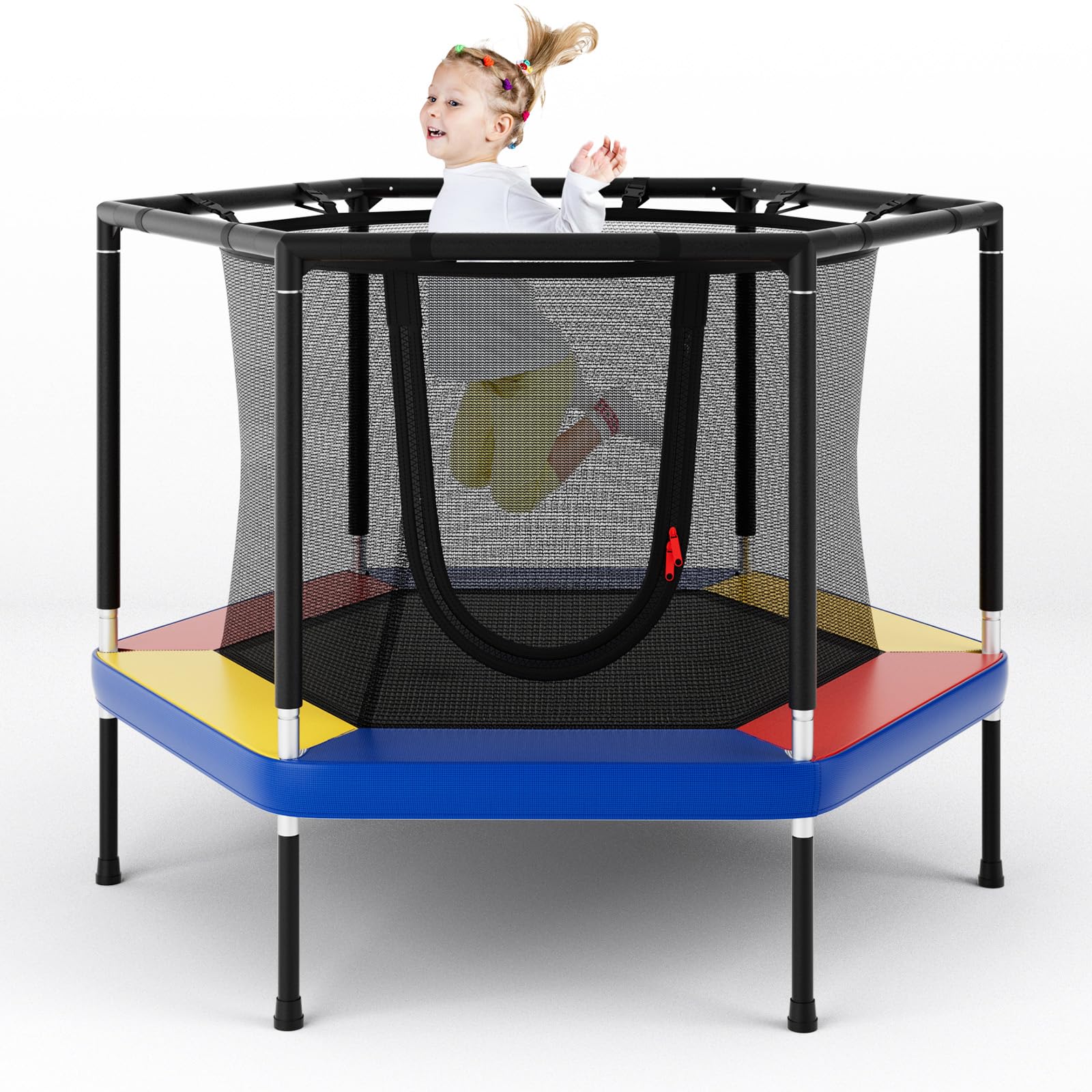 GYMAX Trampoline for Kids 48” ASTM Approved Trampoline – Gymax